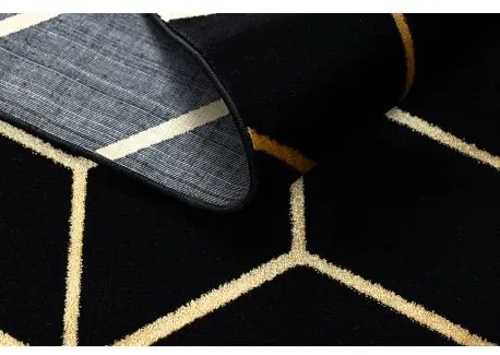 Dywany Luszczow Kusový koberec 3D GLOSS 409C 86 Krychle černý / zlato Rozměr koberce: 180 x 270 cm