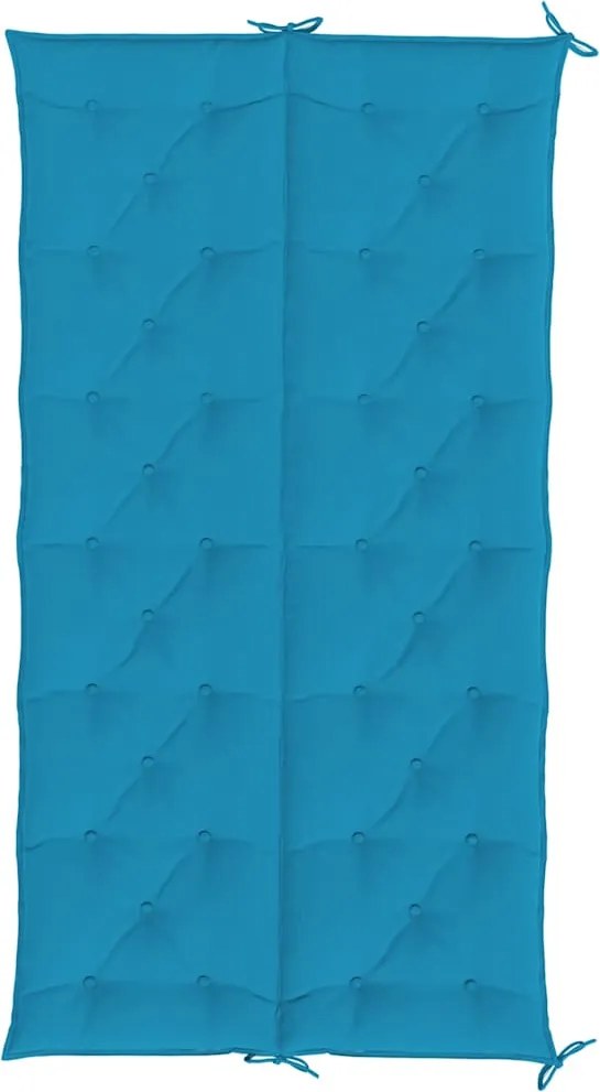 Poduška na zahradní lavici světle modrá 200x(50+50)x7 cm oxford 315044