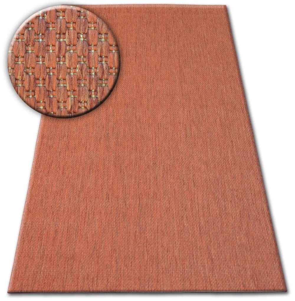 Kusový sisalový koberec Riddim oranžovo-červený 80x150