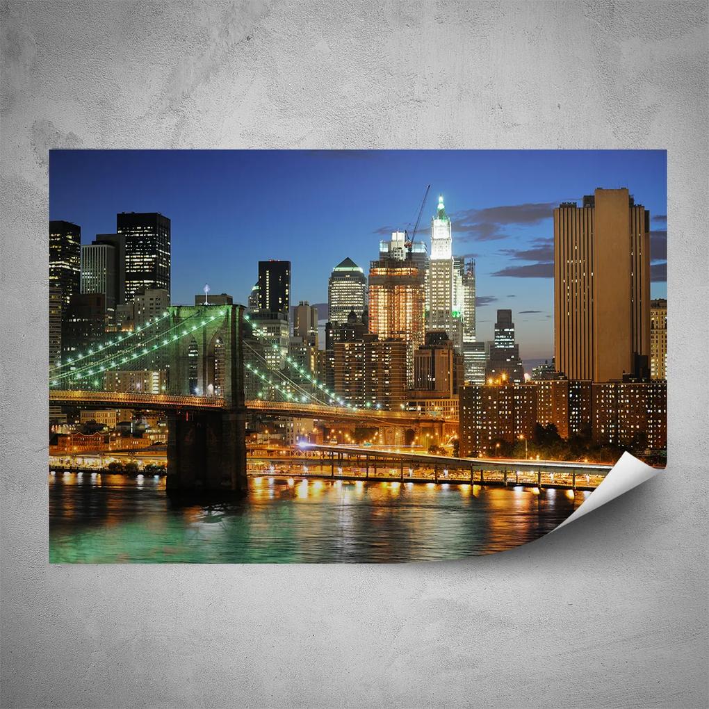 Plakát - Noční New York (60x40 cm) - PopyDesign
