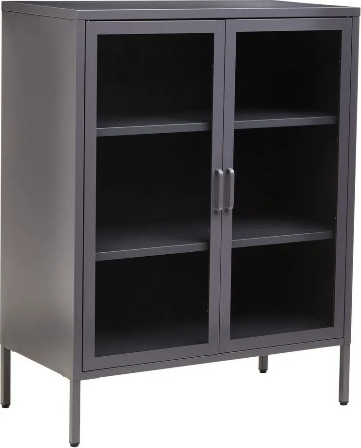 Šedá ocelová vitrína 80x102x40 cm Acier – Premier Housewares