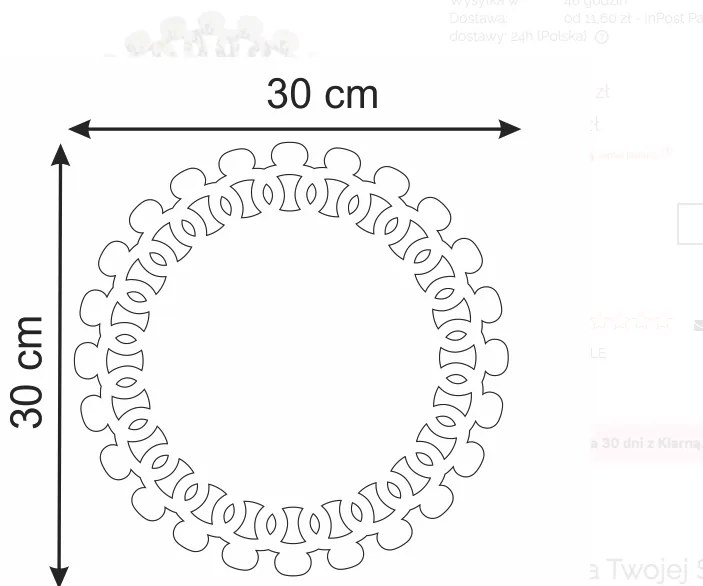 Kulaté dekorační zrcadla do obýváku 30 cm