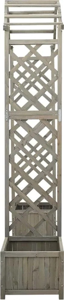 Zahradní pergola s truhlíky šedá masivní jedle 316392