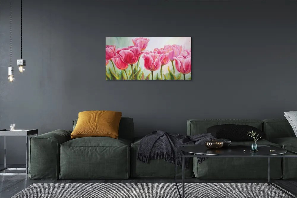 Obrazy na plátně tulipány obrázek 140x70 cm