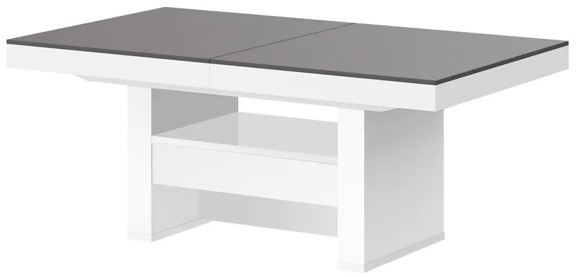 Konferenční stolek AVERSA LUX (šedá mat/bílá lesk)
