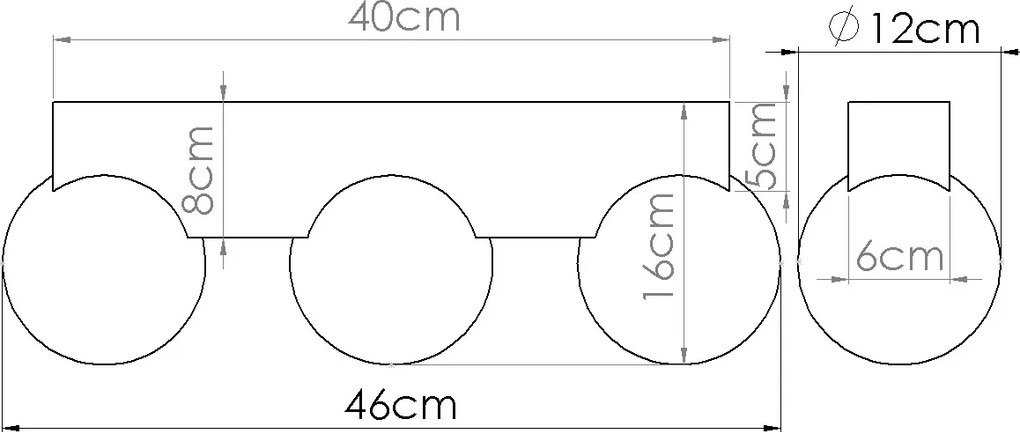 Stropní svítidlo Bulbo, 3x bílé skleněné stínítko, dřevo