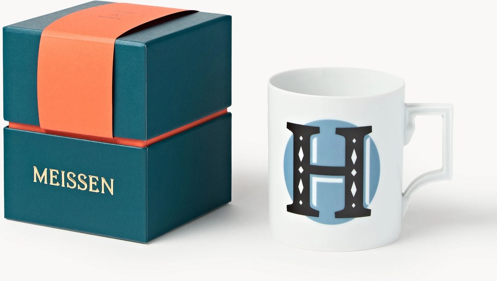 Westwing x MEISSEN, ručně vyrobený hrnek Initials's dekorací Motif