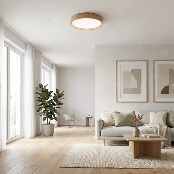 Brilagi - LED Stropní svítidlo MANAROLA PLAIN LED/24W/230V 4000K pr. 41 cm dub
