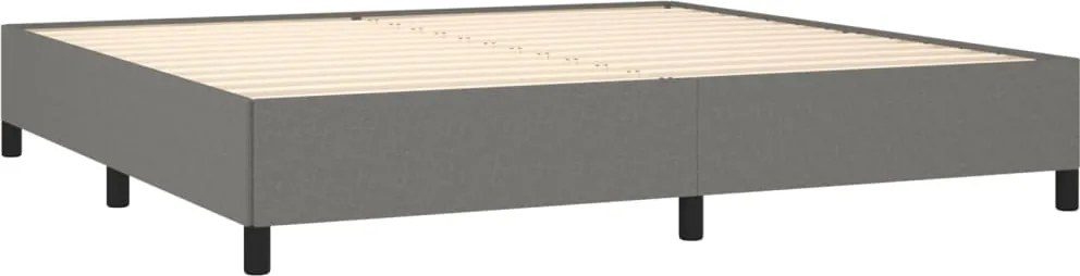 Box spring postel s matrací tmavě šedá 200x200 cm textil 3141962