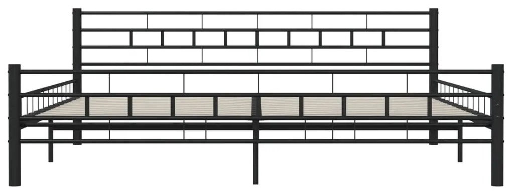 vidaXL Marketos Rám postele černý ocel 200 x 200 cm