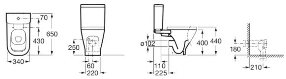 Roca A342477000 - WC mísa GAP keramika/bílá