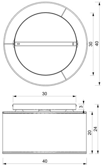 Lustr přisazený RATTAN 3xE27/60W/230V ratan