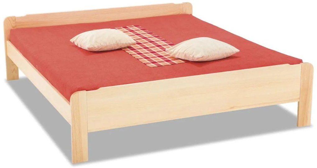 Krajča Manželská postel z masivu Ivona 160 x 200 cm Povrchová úprava: Bez nátěru, Druh dřeva: Jasan