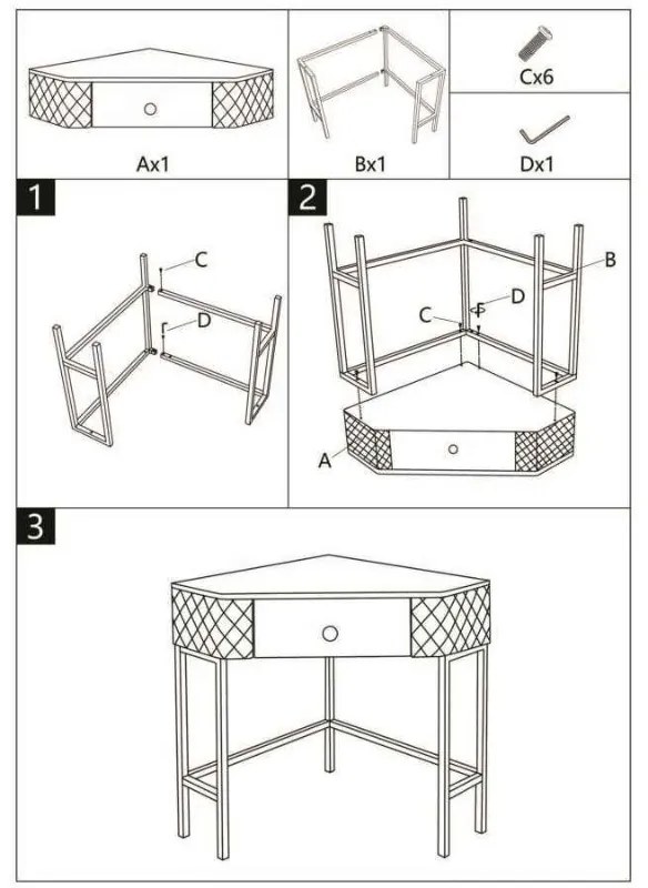 Designová konzole Pembroke 84,5 cm bílá