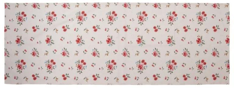 Bavlněný běhoun s květy Little Rose Collection – 50x140 cm