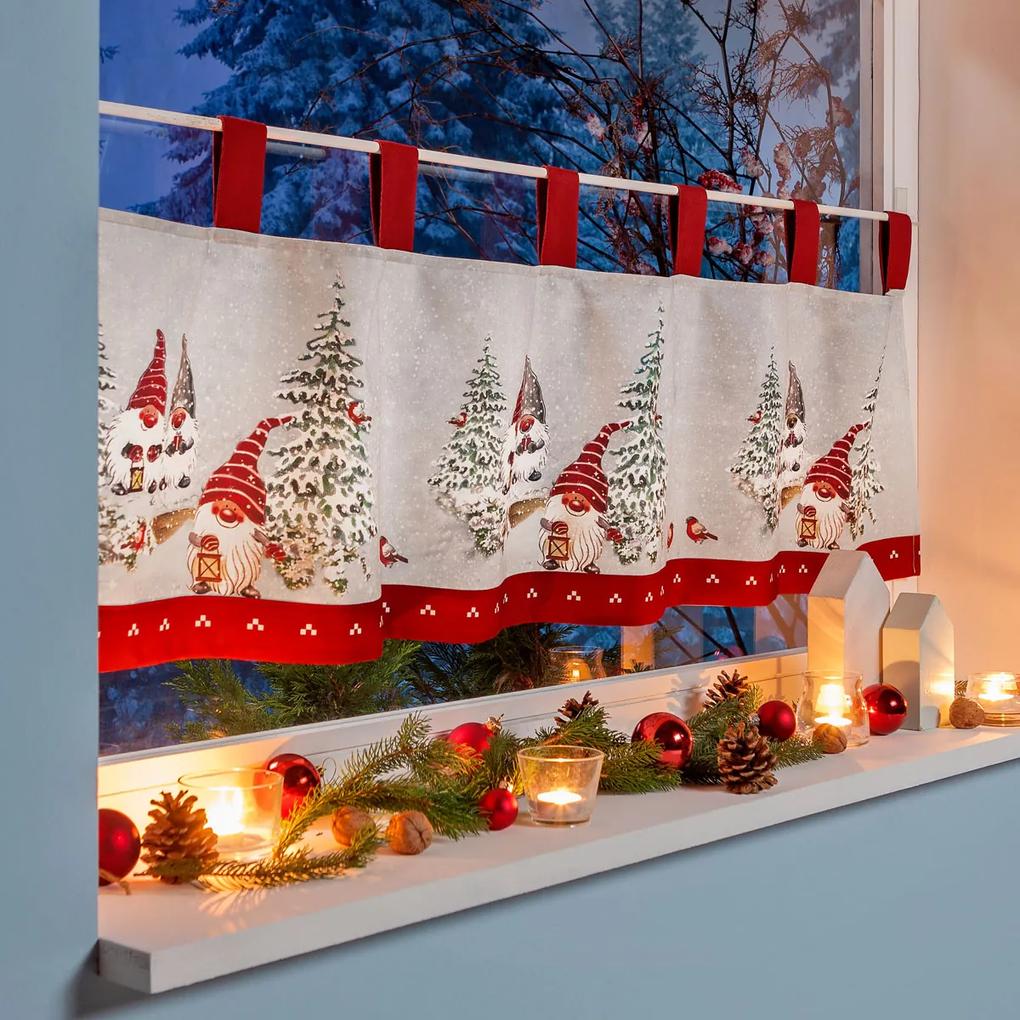 Záclonka Vánoční skřítek, 45 x 155 cm