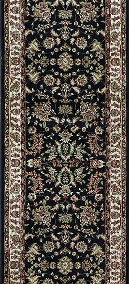 Berfin Dywany, Běhoun na míru Anatolia 5378 S (Black), šíře 70 cm, černá, chodba / předsíň