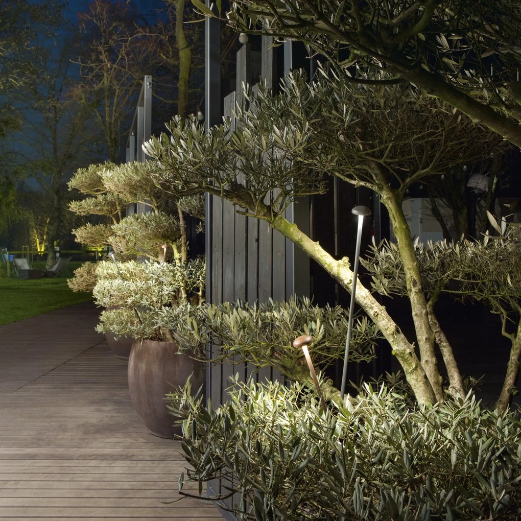 FAN LED-PUCK-P120-BRO Zápichové svítidlo zahradní sloupek PUCK LED 24 V DC IP65 corten 42 x 600 mm vč. kabelu 3 m - FANEUROPE