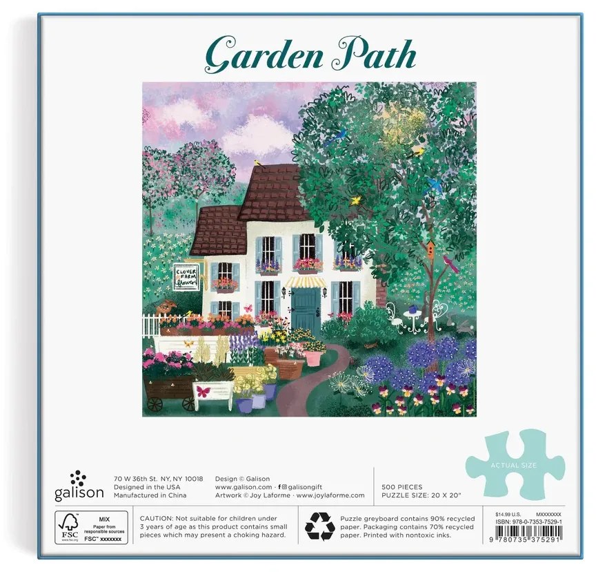 Galison Puzzle Zahradní cestička 500 dílků