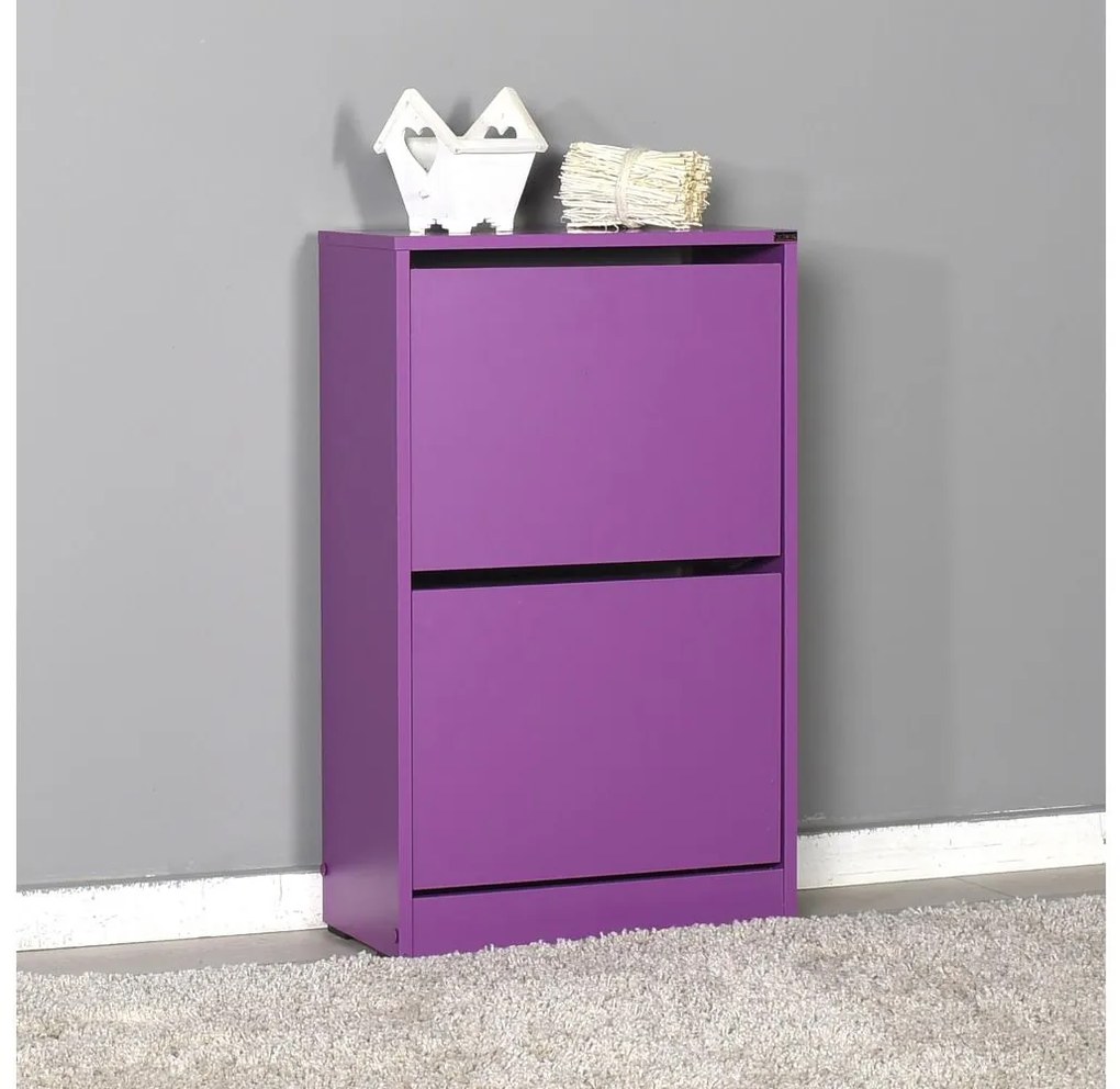 Adore Furniture | Botník 84x51 cm fialová | AD0124