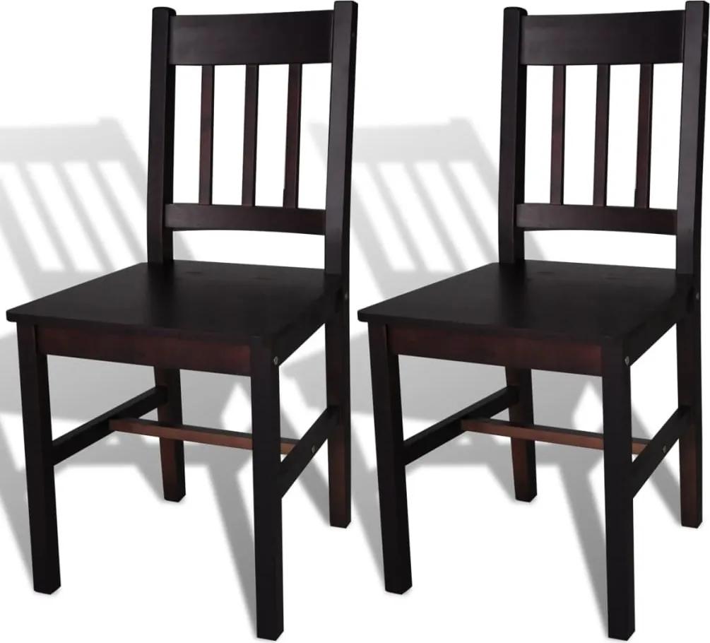vidaXL Jídelní židle 2 ks borové dřevo [241516] Barva: Bílá a béžová