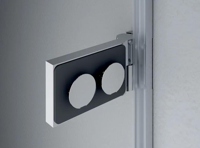 Sanswiss PUR PUR1 jednokřídlé sprchové dveře 70 cm Šířka: 700 mm, Profil: Chrom, Sklo: Durlux 22