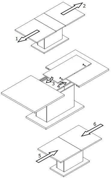 Jídelní stůl Paulo 160x90 cm, dub artisan, rozkládací