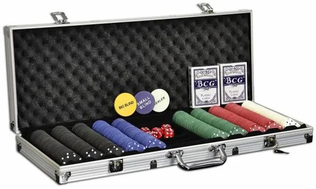 Poker set 500 ks žetonů s příslušenstvím