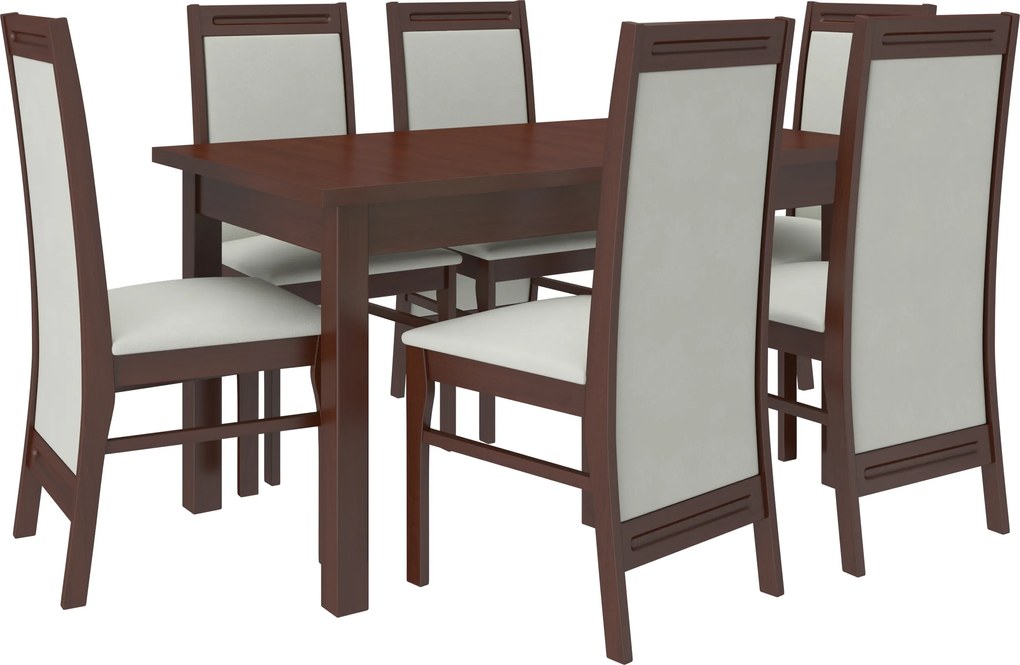 ADRK Furniture Sada stolu s židlemi RODOS 7 SE-ROD-7-DW-B010