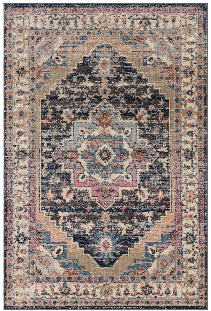 Modrý koberec Cure Blue Retro Rozměry: 120x170 cm