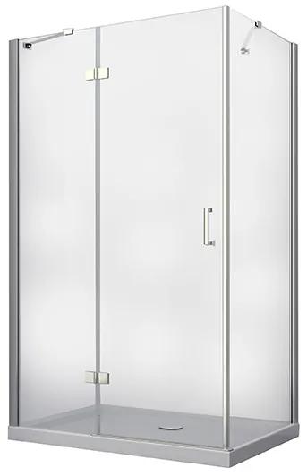 Besco Obdélníkový sprchový kout VIVA R 100x80 (120x80, 120x90), výška 195 cm Rozměry (cm): 120x90, Barva profilů a typ výplně: profily: chrom, výplň: transparent, Orientace: Pravá