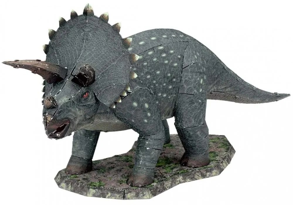 3d puzzle metal earth luxusní ocelová stavebnice triceratops