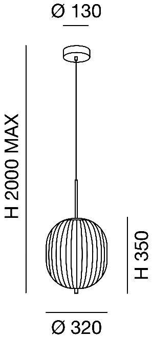 Fabas 3689-45-101 Domizia, závěsné svítidlo, černý kov/bílé sklo, 1xE27, průměr 32cm