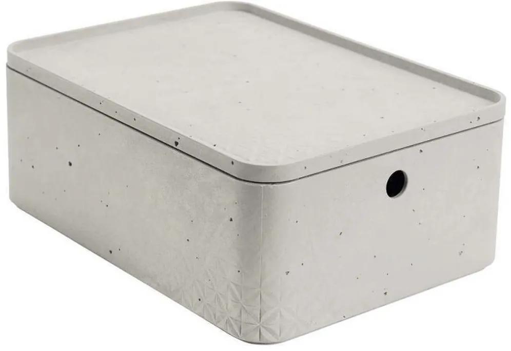 CURVER BETON M 8L úložný box s víkem 34x25x13cm 04777-021