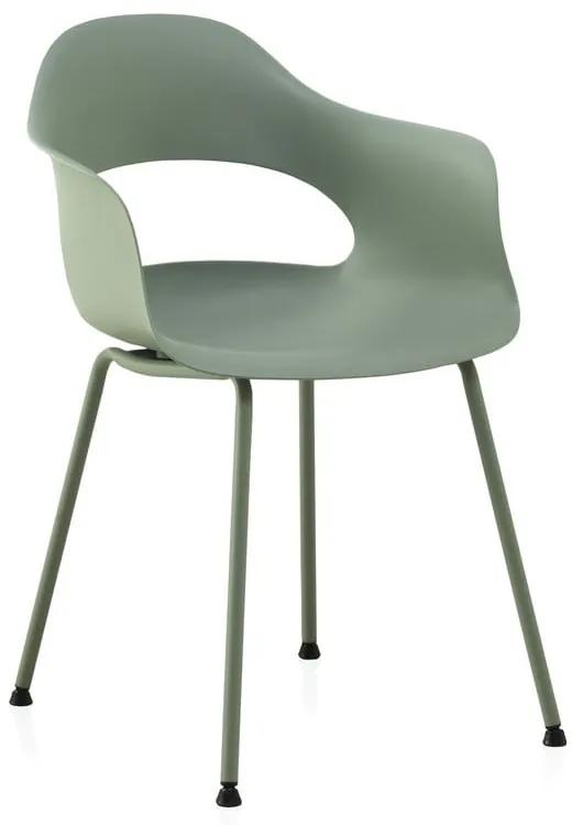 Světle zelené plastové jídelní židle v sadě 4 ks Theo – Geese