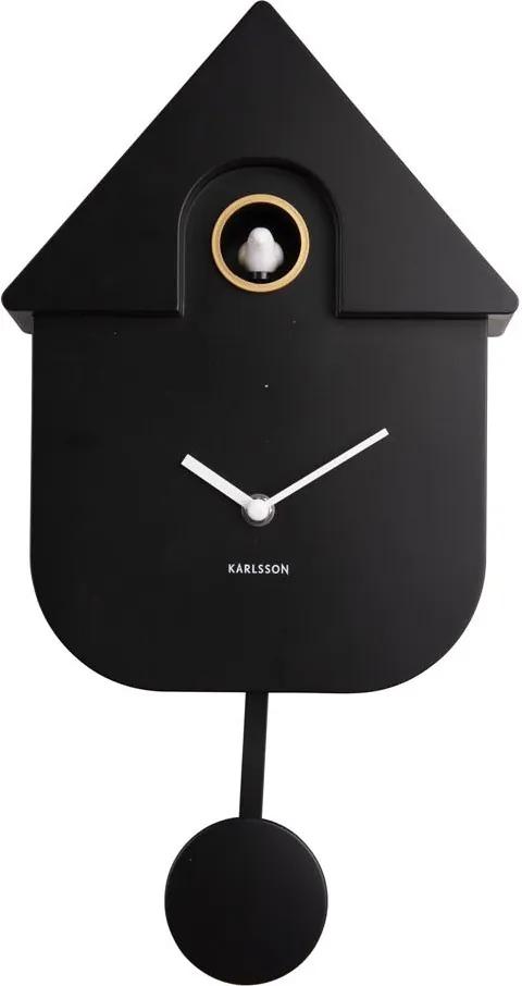 Nástěnné hodiny s kukačkou Modern Cuckoo šedé