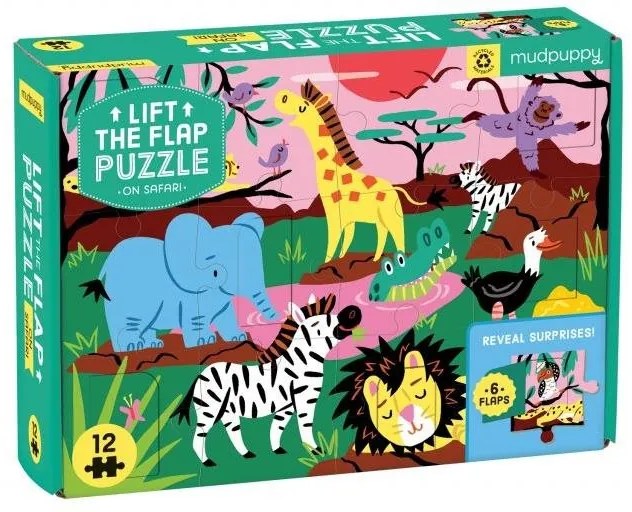Puzzle puzzle - lift-the-flap -safari (12 ks)