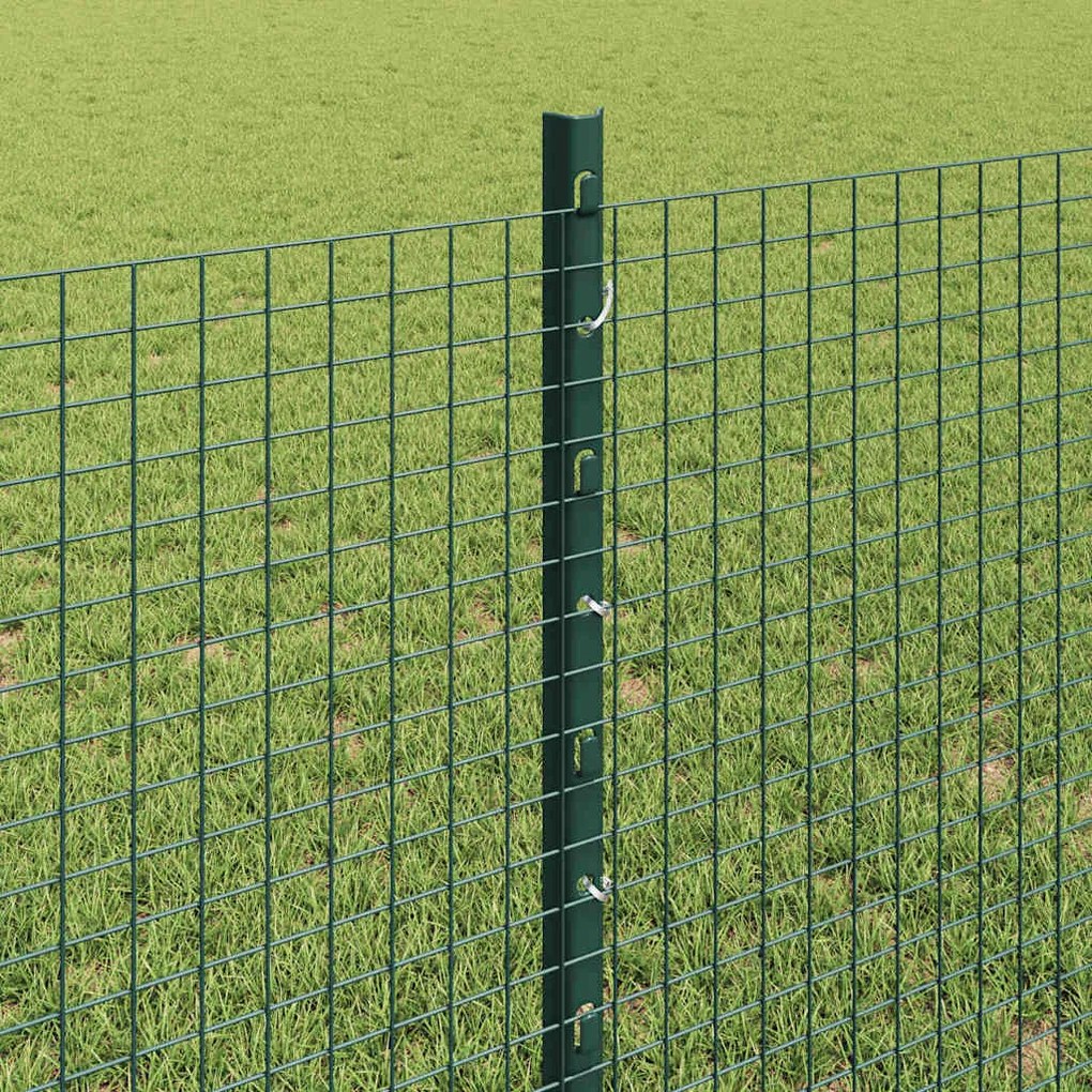 Svařovaná drátěná plotovina s tyčkami 100 x 0,8 m Zelená 3336542