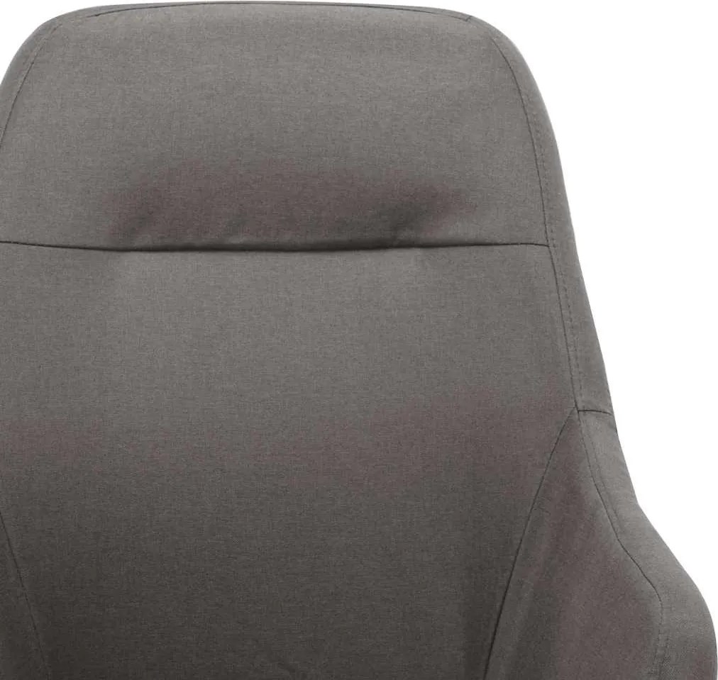 Houpací křeslo světle šedé textil 289537