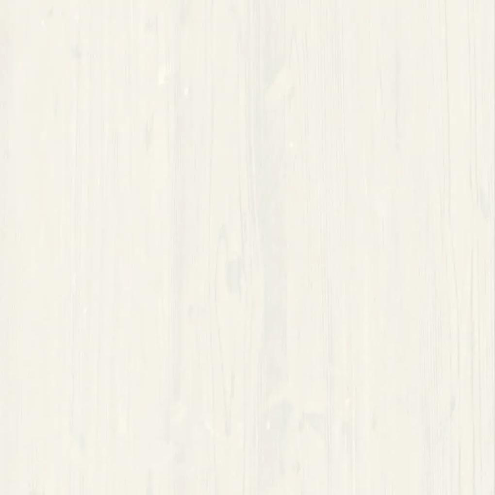 Noční stolek VIGO bílý 42 x 35 x 42 cm masivní borové dřevo - Default Title