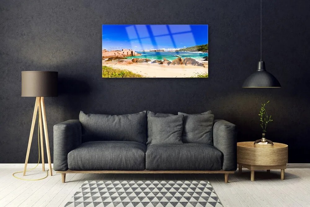 akrylový obraz Pláž Moře Krajina 100x50 cm