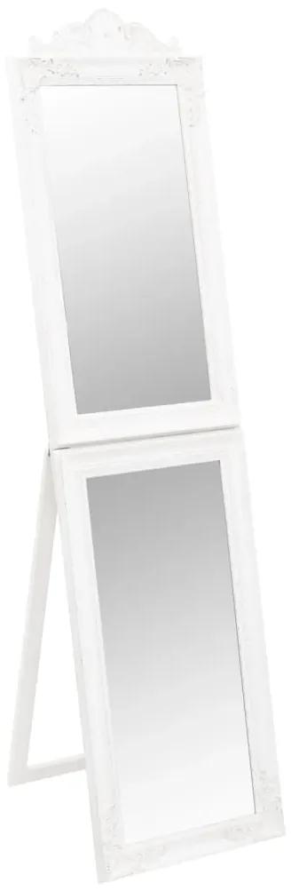 351520 vidaXL Volně stojící zrcadlo bílé 40 x 160 cm