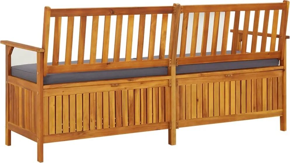 vidaXL Úložná lavice 170 cm masivní akáciové dřevo [316741] Barva: Hnědá a bílá