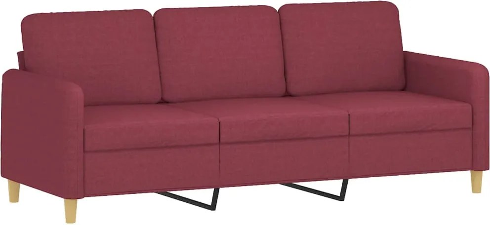4dílná sedací souprava s poduškami vínová textil 3202068