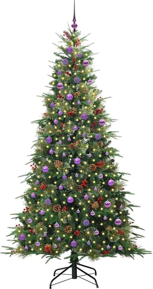 Umělý Skládací Vánoční Strom s stojanem Zelená 240 cm PE a PVC 3397451