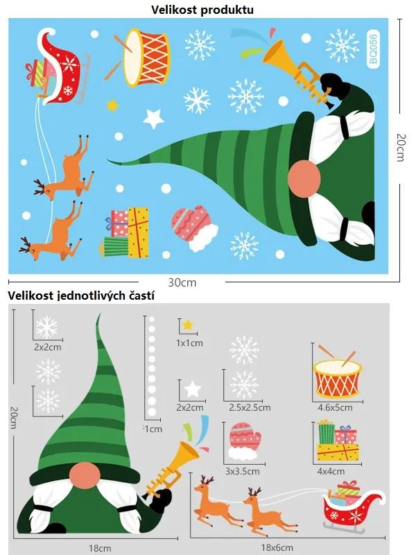 Vánoční samolepky na okna - Santa Claus - různé motivy na výběr Varianta: Varianta 7