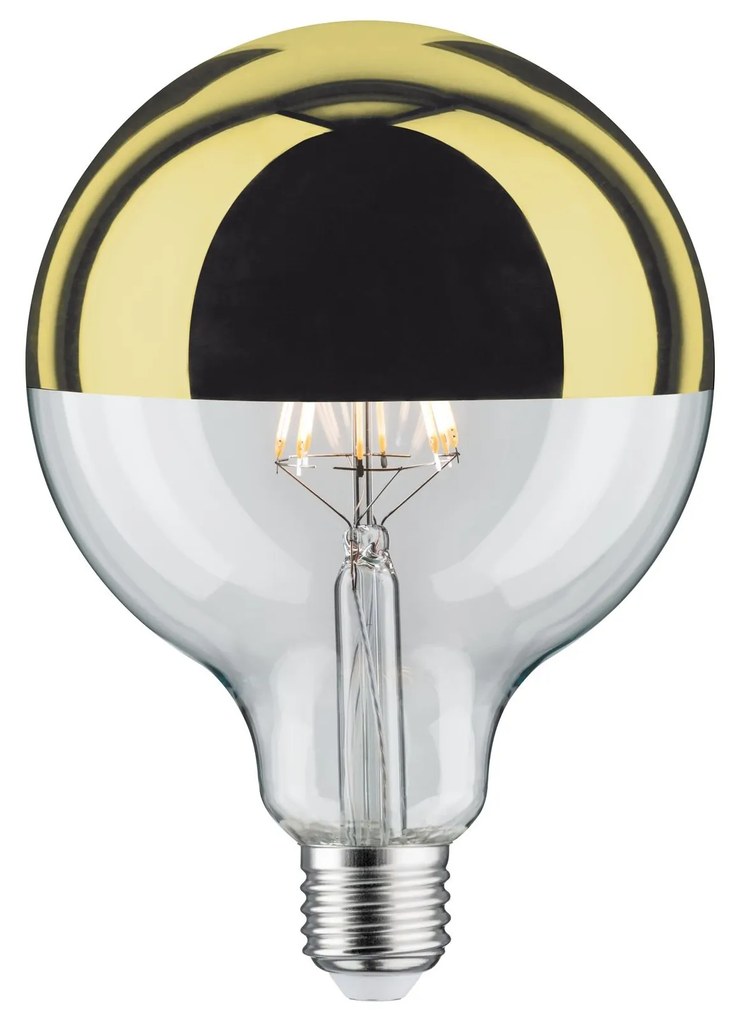 P 28548 LED Globe 125 zrcadlový svrchlík zlatá 5W E27 teplá bílá stmívatelné 285.48 - PAULMANN