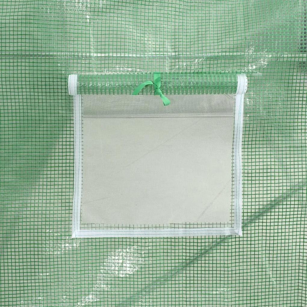 vidaXL Skleník s ocelovým rámem 48 m² 24 x 2 x 2 m [3188027] Barva: Bílá