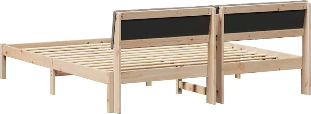 Rám postele Hnědá a taupe 180 x 200 cm Masivní borovicové dřevo 3394356