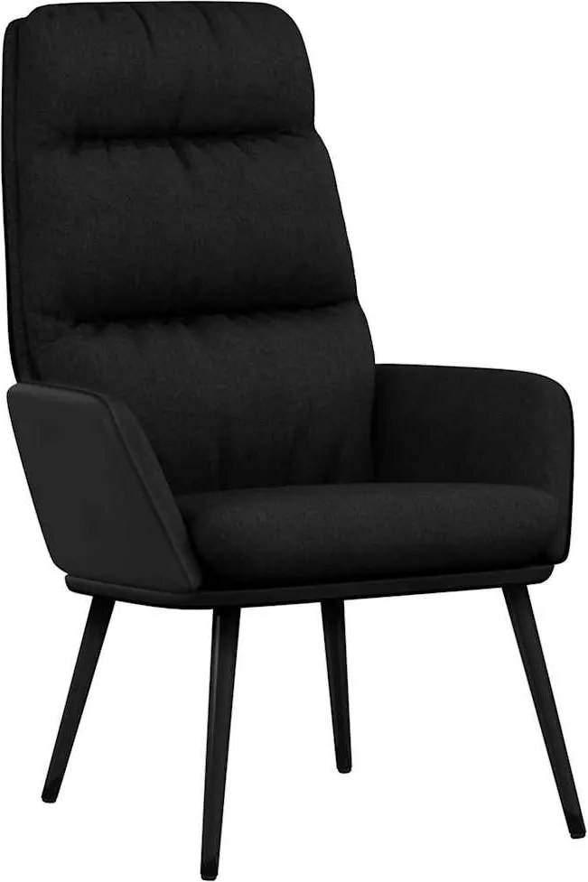 Relaxační křeslo černé textil 341125